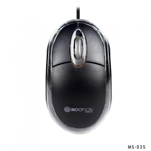 Mouse USB MS-035 Preto Hoopson - K3 Distribuidora